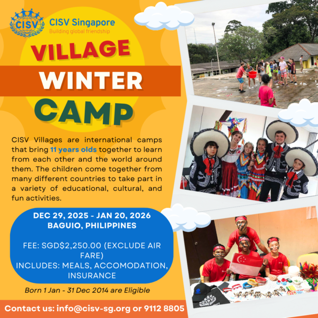 CISV Singapore is Recruiting 11-Year-Olds to Represent Singapore at the Village Winter Camp in ...
